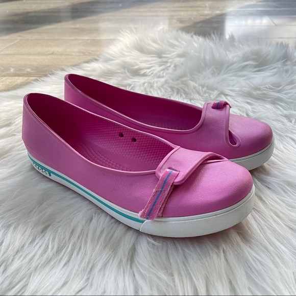 CROCS | Shoes | Crocs Flat Crocband 25 Candy Pink Slip On | Poshmark